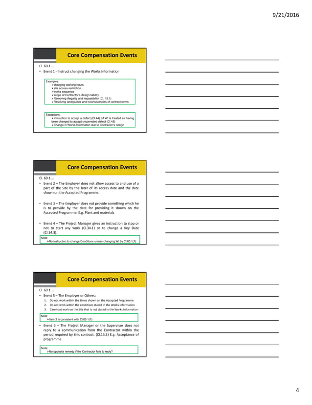 NEC3 compensation events | PDF | Business | Business and Finance