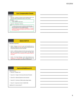 NEC3 compensation events | PDF