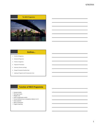 NEC3 programme | PDF