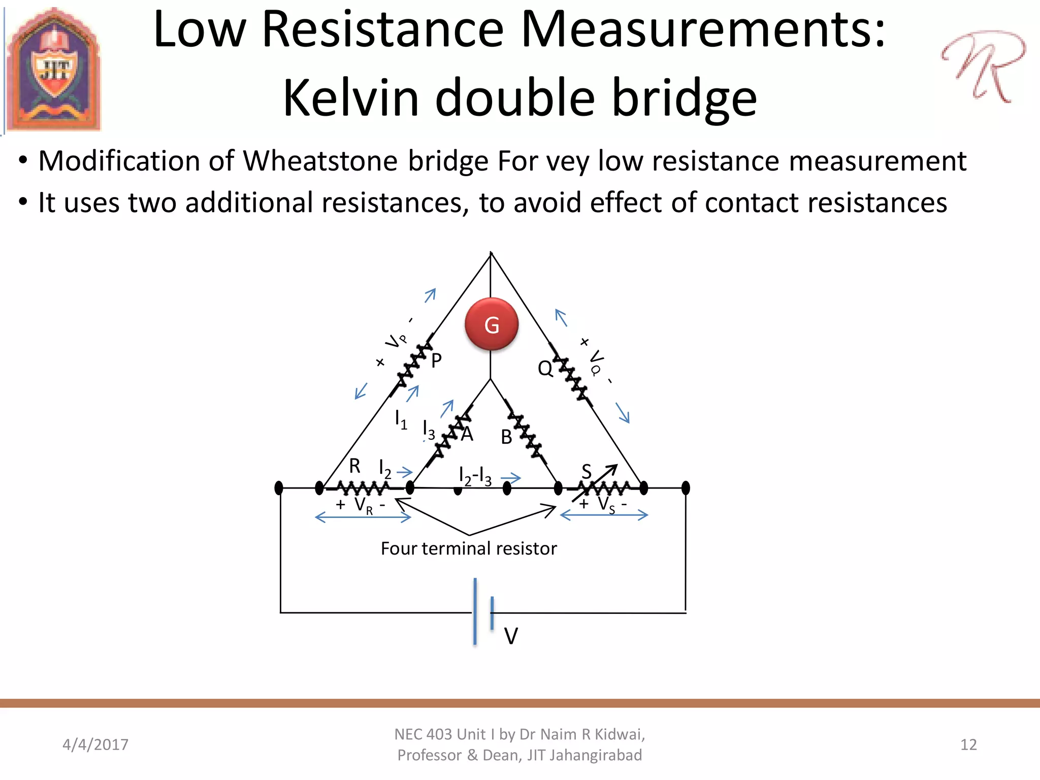 Resistance measurement; DC bridges | PPT