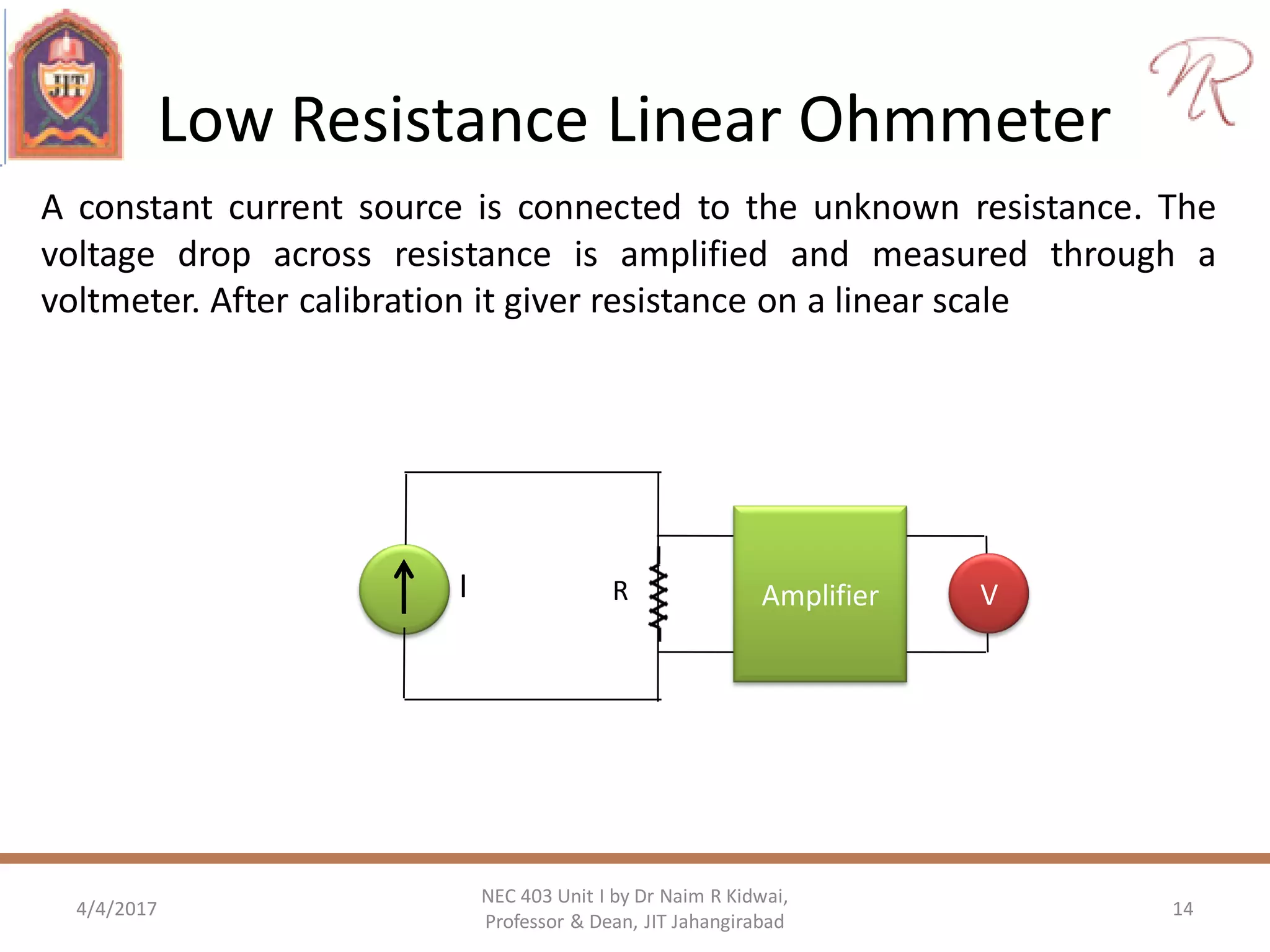 Resistance measurement; DC bridges | PPT