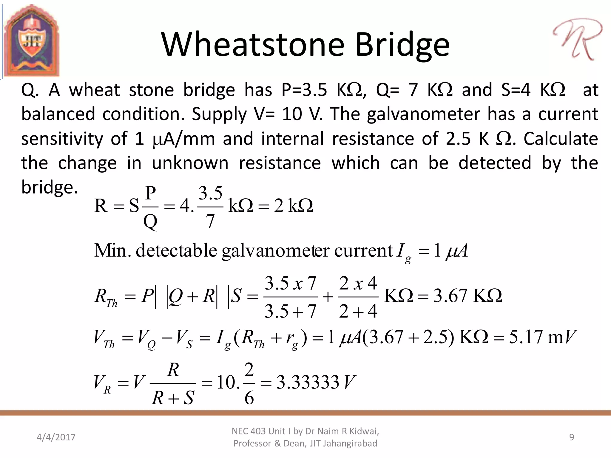 Resistance measurement; DC bridges | PPT