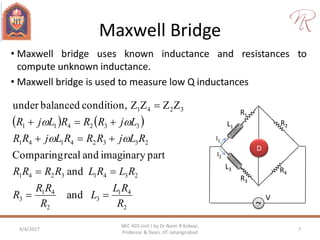 AC bridges: Inductance and Capacitance measurement | PDF