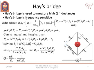 AC bridges: Inductance and Capacitance measurement | PDF