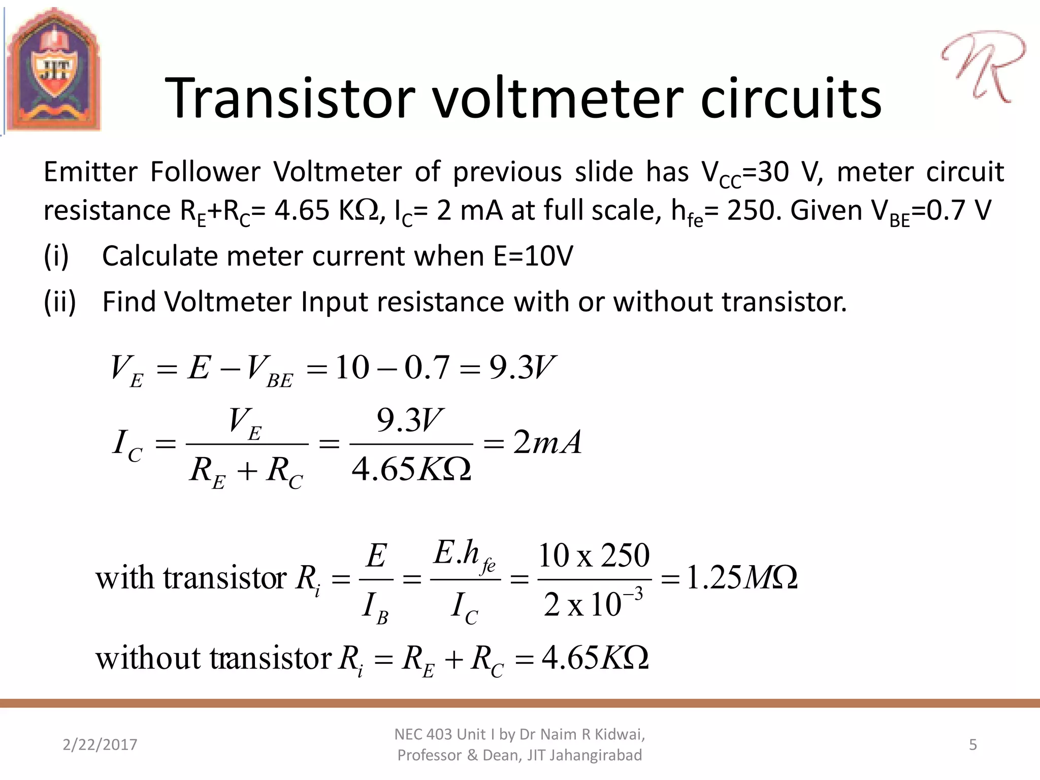 Electronic DC Voltmeter using PMMC | PDF