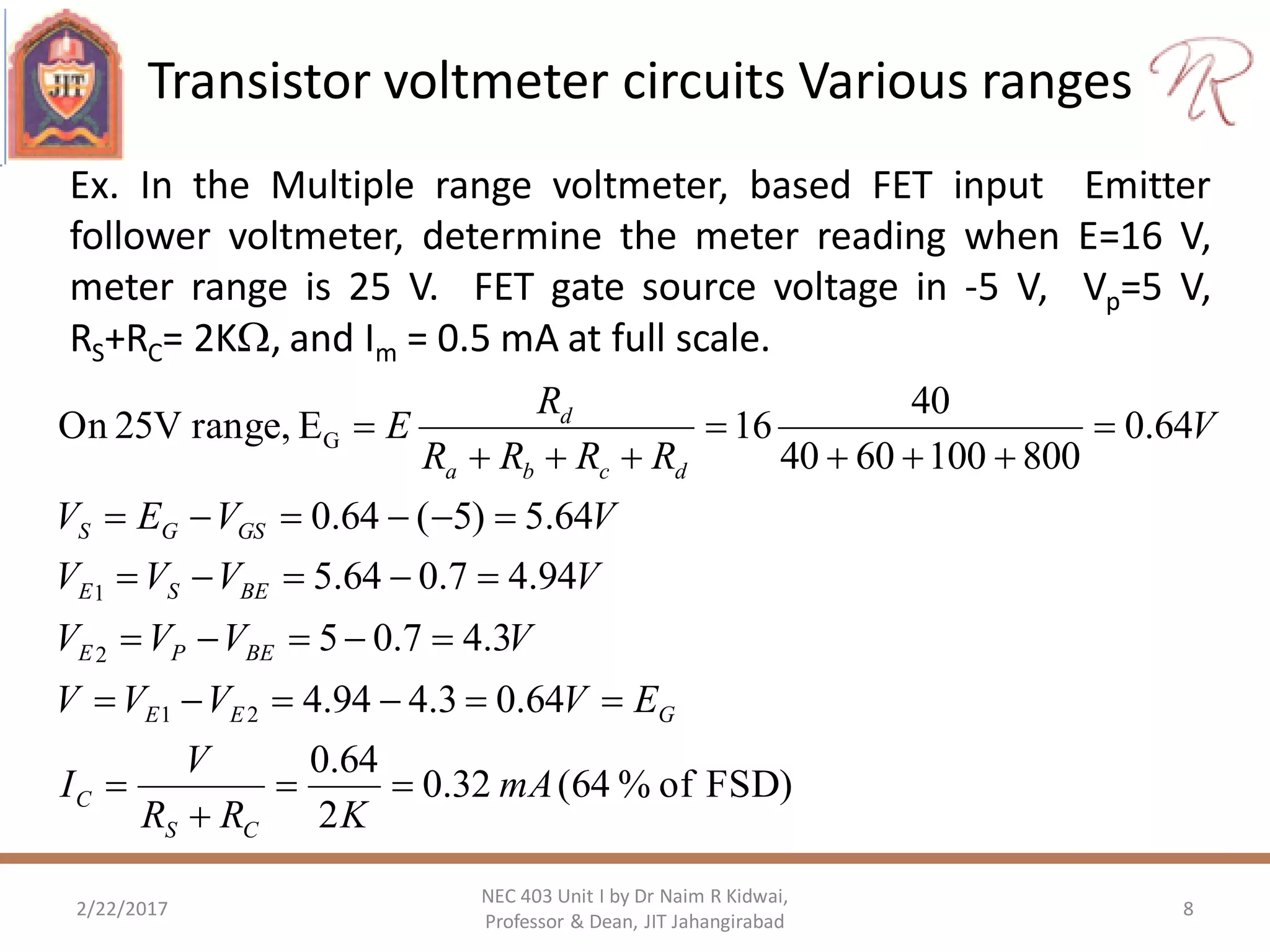 Electronic DC Voltmeter using PMMC | PDF