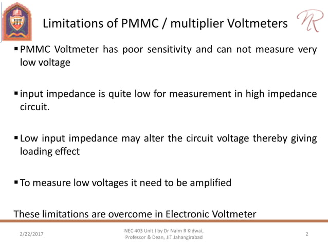 Electronic DC Voltmeter using PMMC | PDF