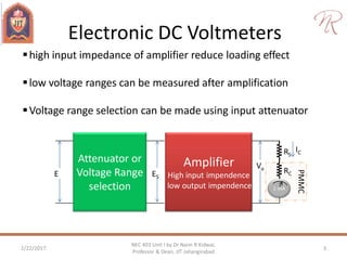 Electronic DC Voltmeter using PMMC | PDF