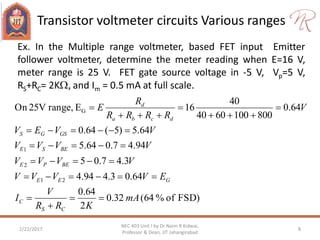 Electronic DC Voltmeter using PMMC | PDF