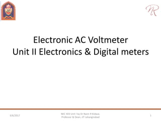 Electronics AC Voltmeter & probes | PDF