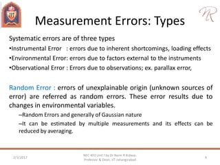 Measurement errors, Statistical Analysis, Uncertainty | PDF