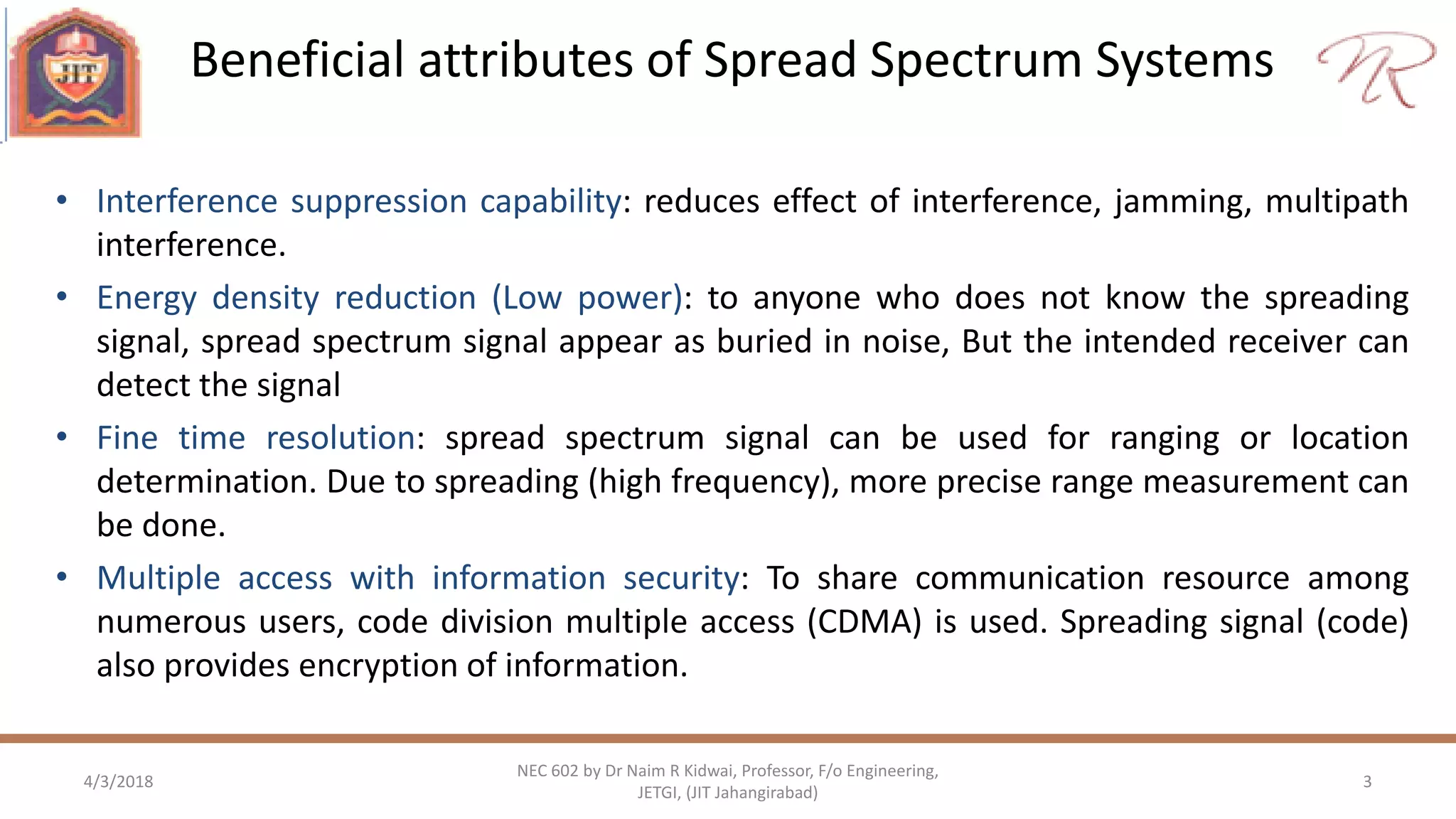 spread spectrum communication | PDF | Digital Audio | Computer Software and Applications