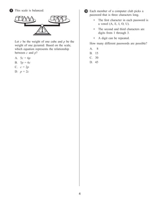 NECAP 2010 - Released - 7th Grade Math | PDF