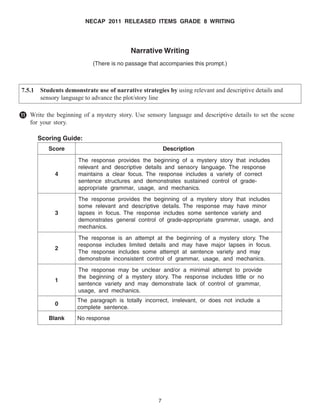 Necap 2011 gr8_writing_released_items_support_materials | PDF