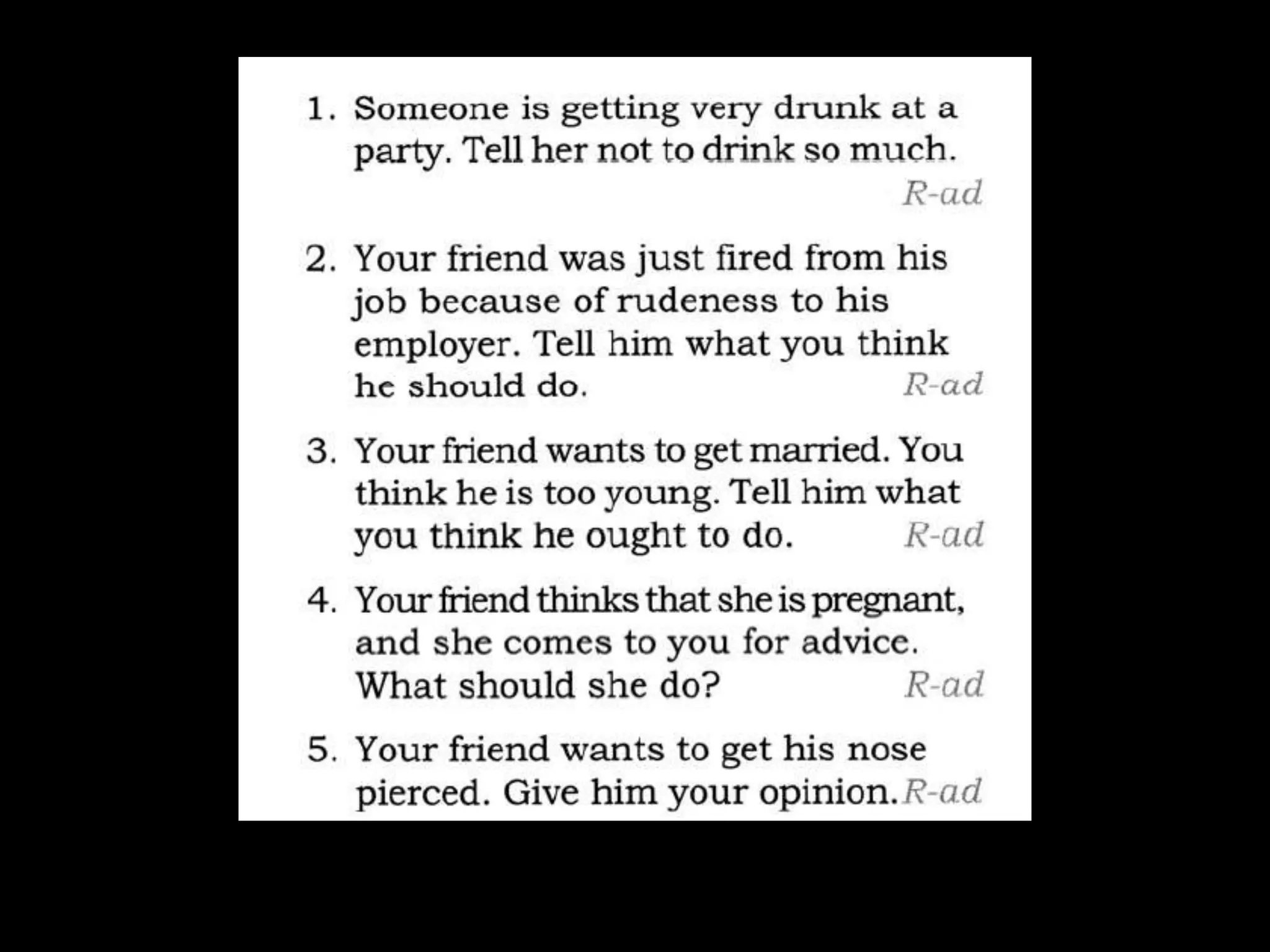 Modals: Role plays/questions | PPT