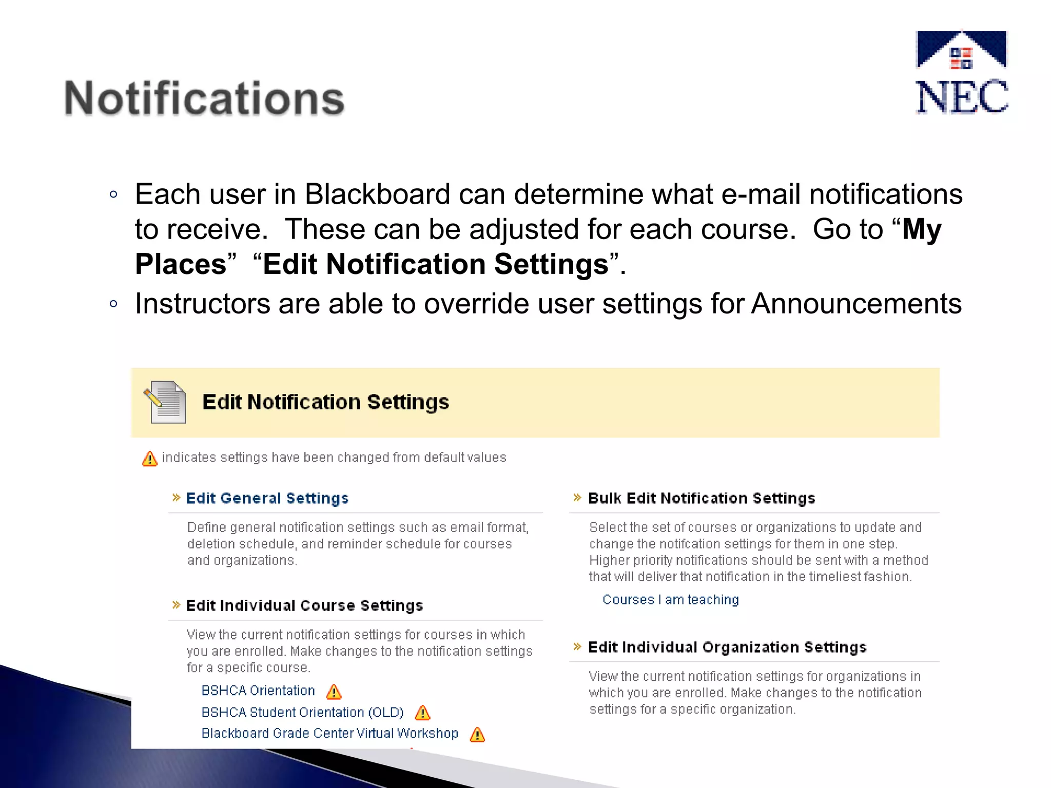 NEC Blackboard Welcome | PPTX