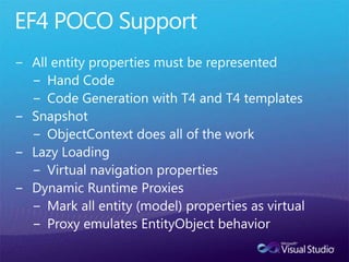 Getting Persistence Ignorant with Entity Framework, Julie Lerman | PPT