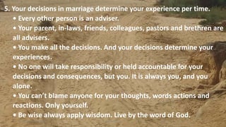 Necessity of Wisdom in Marriage | PPT