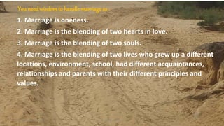 Necessity of Wisdom in Marriage | PPT