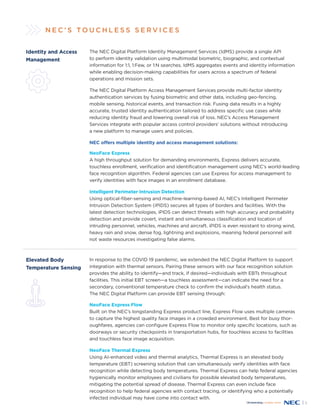 NEC Digital Platform - Touchless Technologies for Federal Agencies | PDF | Technology Industry ...