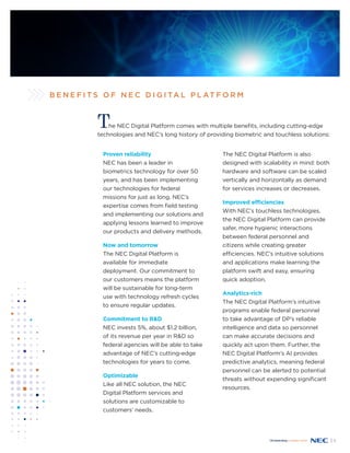 NEC Digital Platform - Touchless Technologies for Federal Agencies | PDF | Technology Industry ...