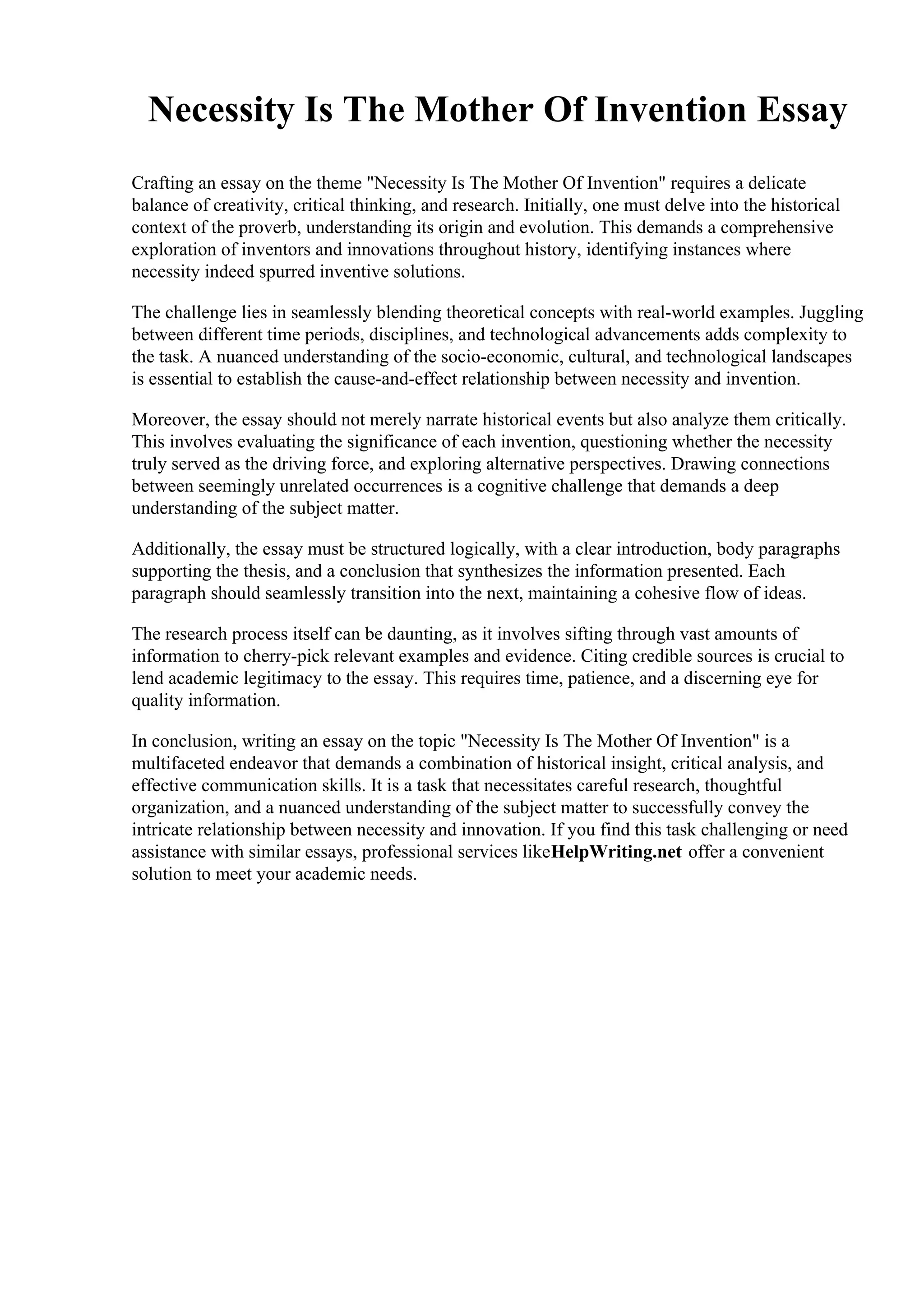 Necessity Is The Mother Of Invention Essay.pdf