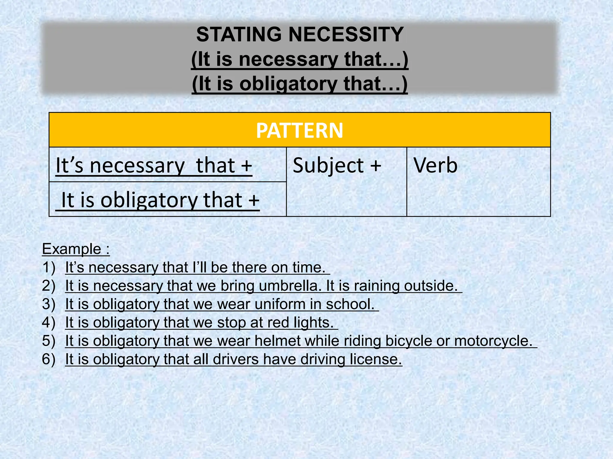 necessity : should, have to, has to, must | PDF