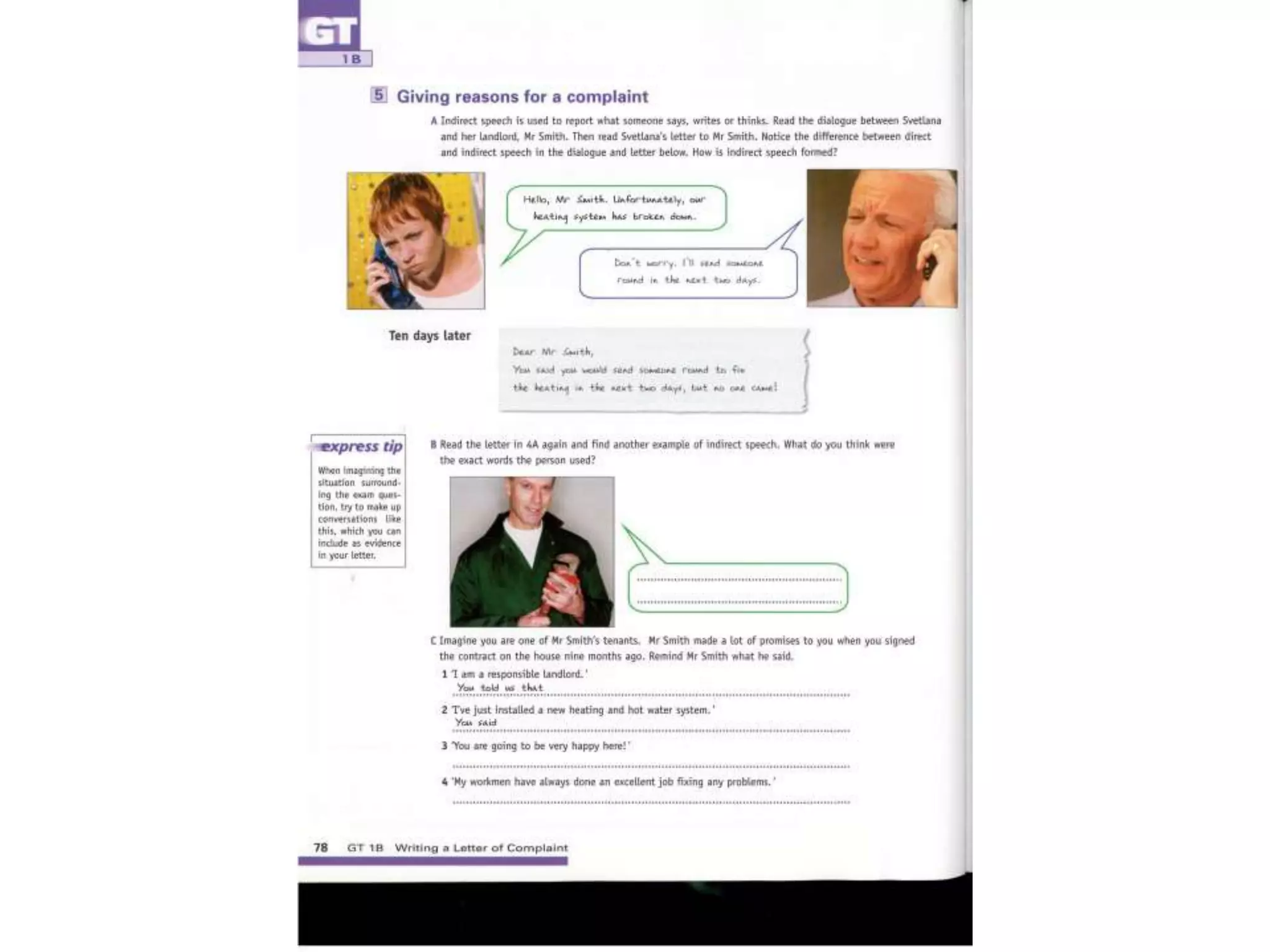 Nec gt writing task 1 letter of complaint and task 2 | PPTX