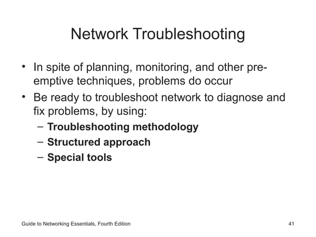 The Basics of Network Troubleshooting | PPT | Operating Systems | Computer Software and Applications