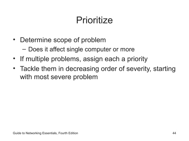 The Basics of Network Troubleshooting | PPT | Operating Systems | Computer Software and Applications