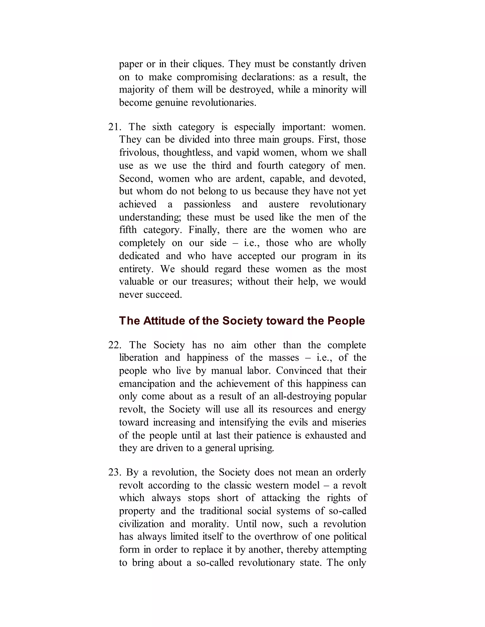 Nechayev revolutionary catechism | DOC