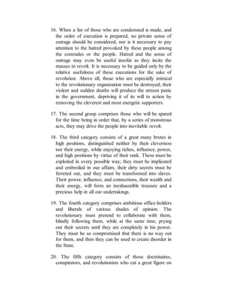 Nechayev revolutionary catechism | PDF