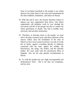 Nechayev revolutionary catechism | PDF