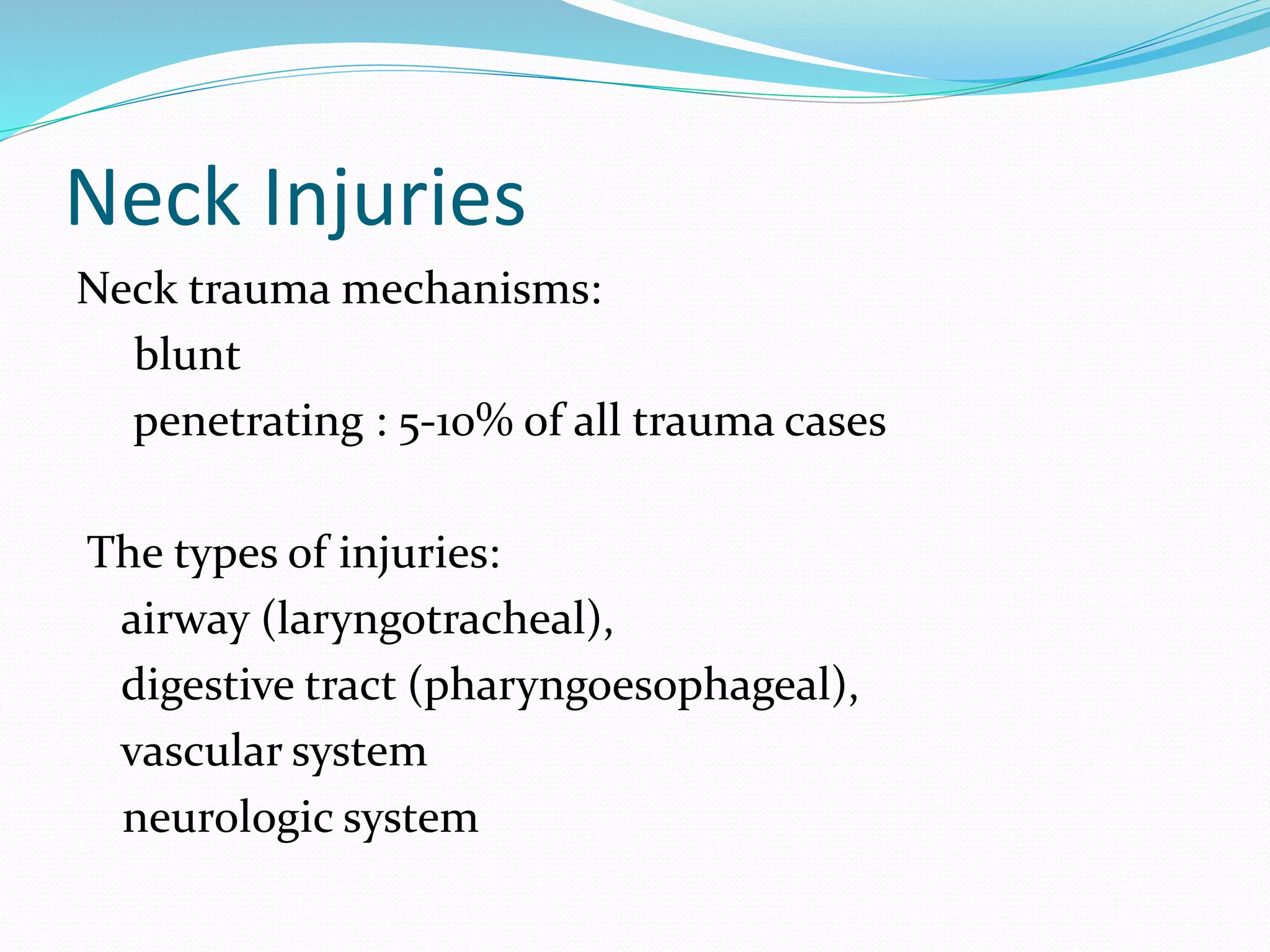 Neck trauma | PPTX