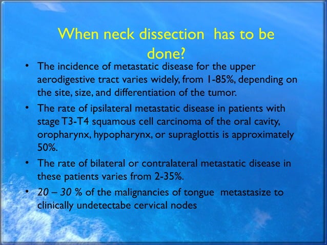 Neck dissection | PPT | Death, Injury, or Military Conflict | Sensitive ...