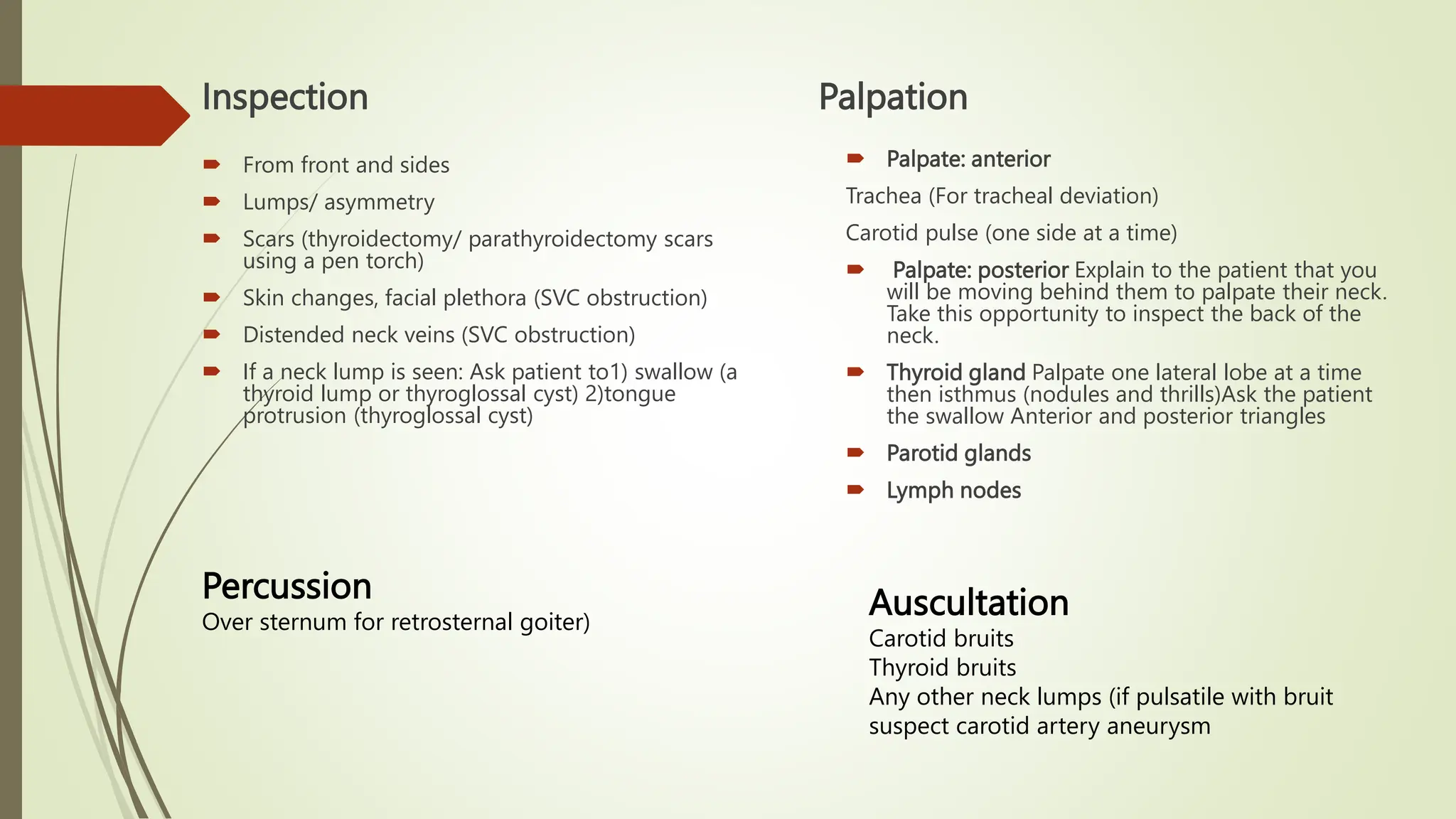 neck exam.pptx cervical lymph node examination | PPTX