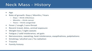 neck exam.pptx cervical lymph node examination | PPTX
