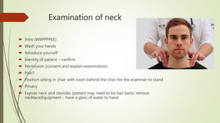 neck exam.pptx cervical lymph node examination | PPTX