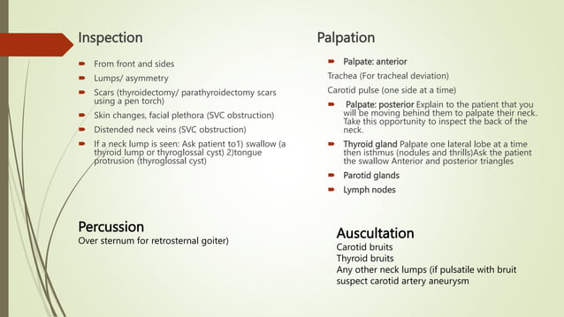 neck exam.pptx cervical lymph node examination | PPTX