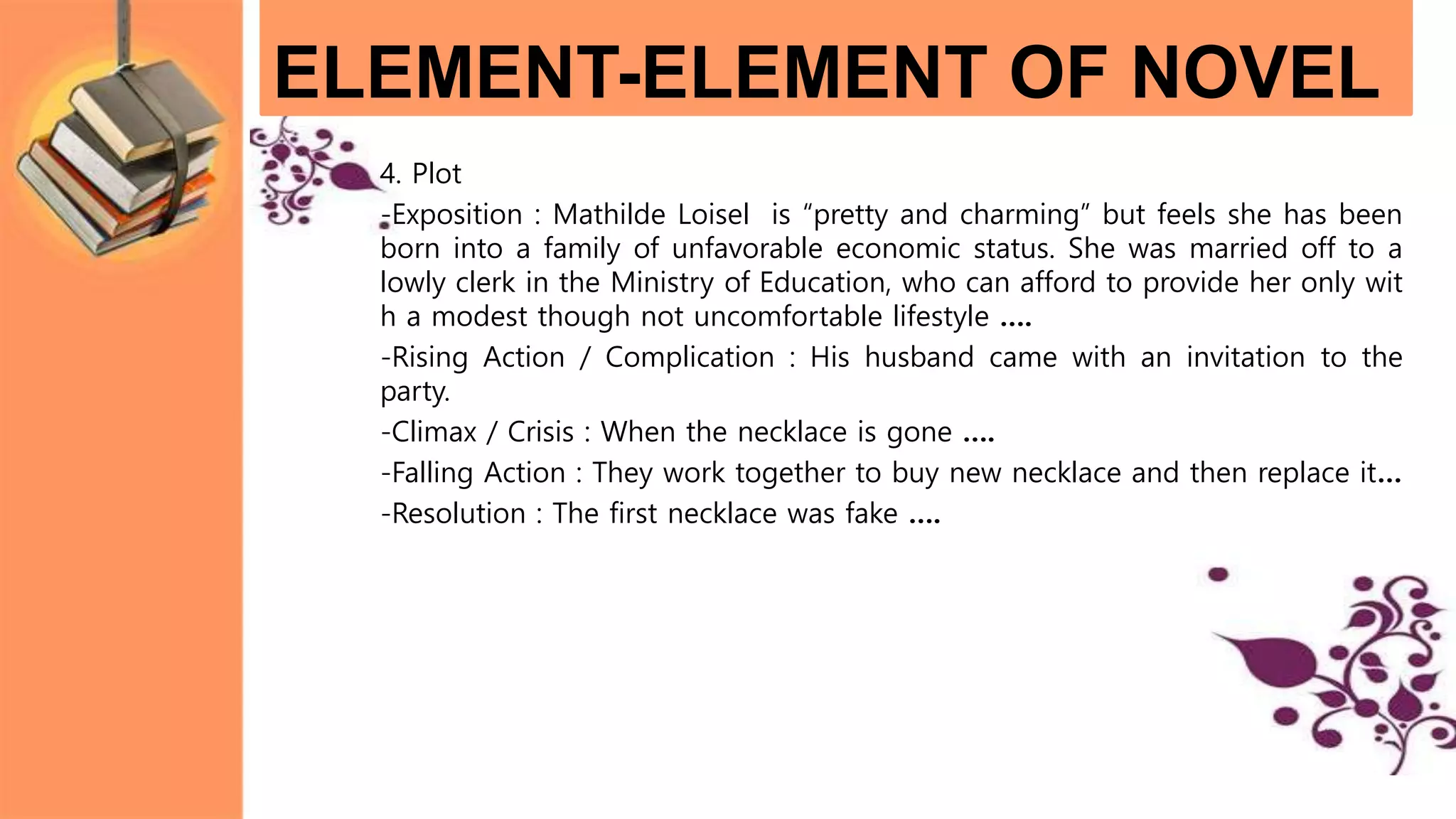 The Necklace and Elements Of Fiction | PPTX