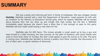 The Necklace and Elements Of Fiction | PPTX