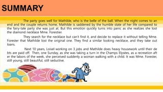 The Necklace and Elements Of Fiction | PPTX | Jewelry Making | Arts and ...