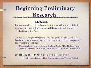 Model Research Presentation | PPT