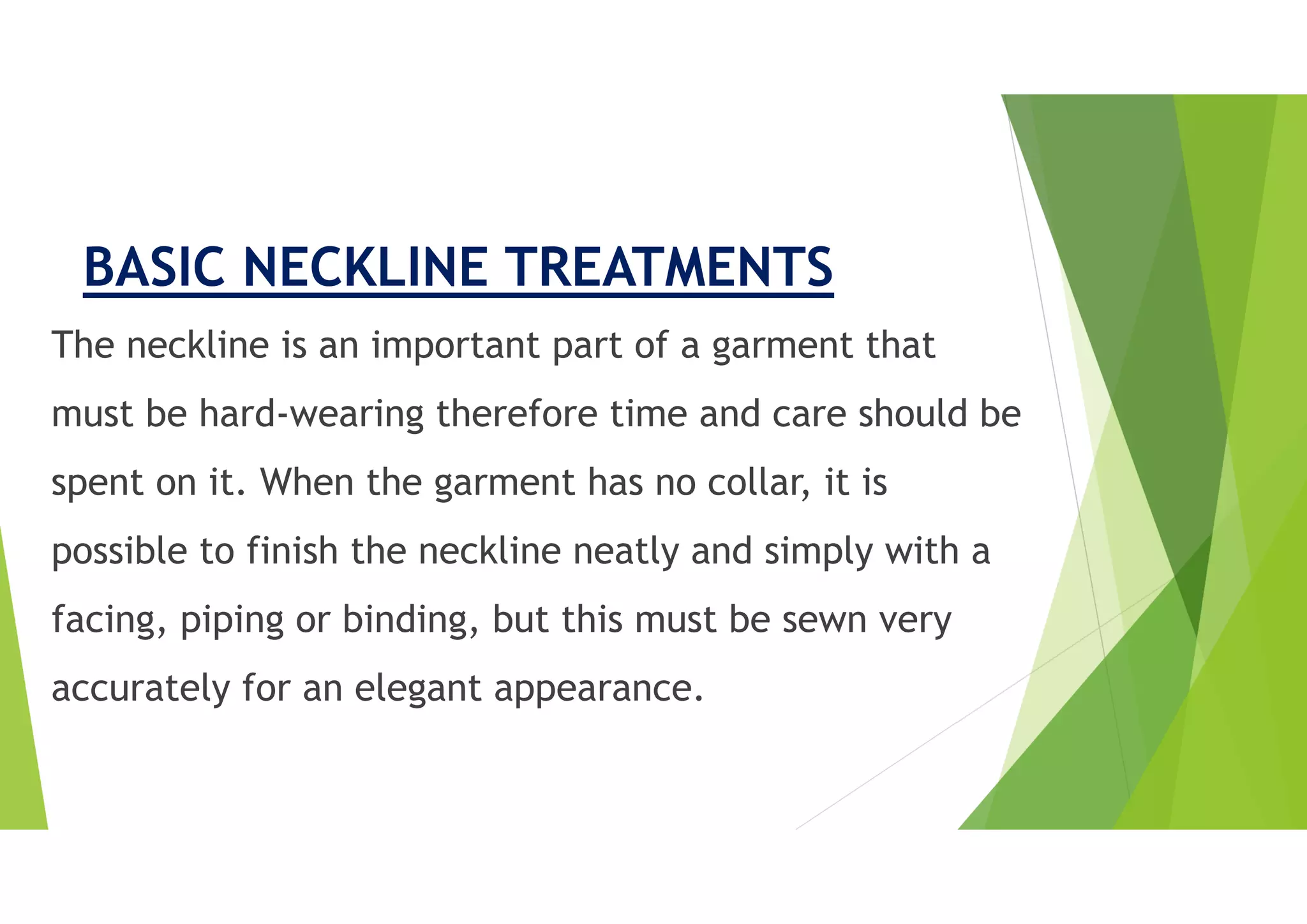 NECKLINE FINISHES | PDF