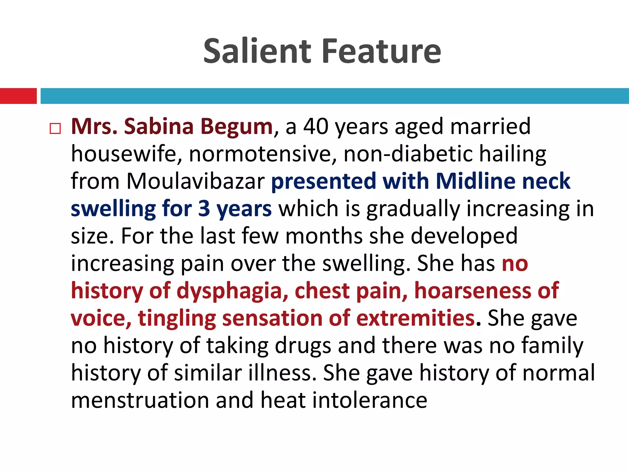 Neck Lump - A Case of Nodular Goitre | PPTX