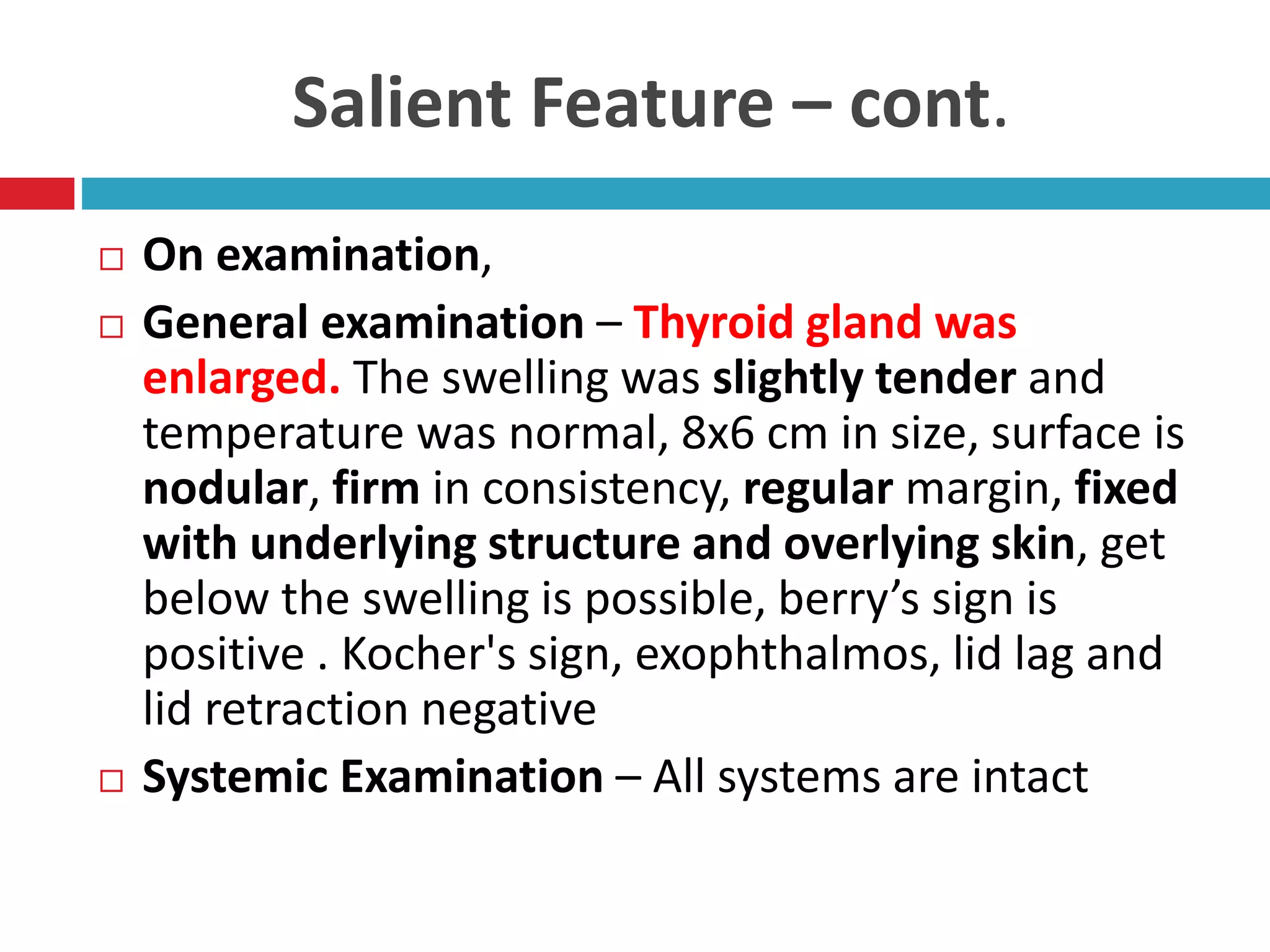 Neck Lump - A Case of Nodular Goitre | PPTX