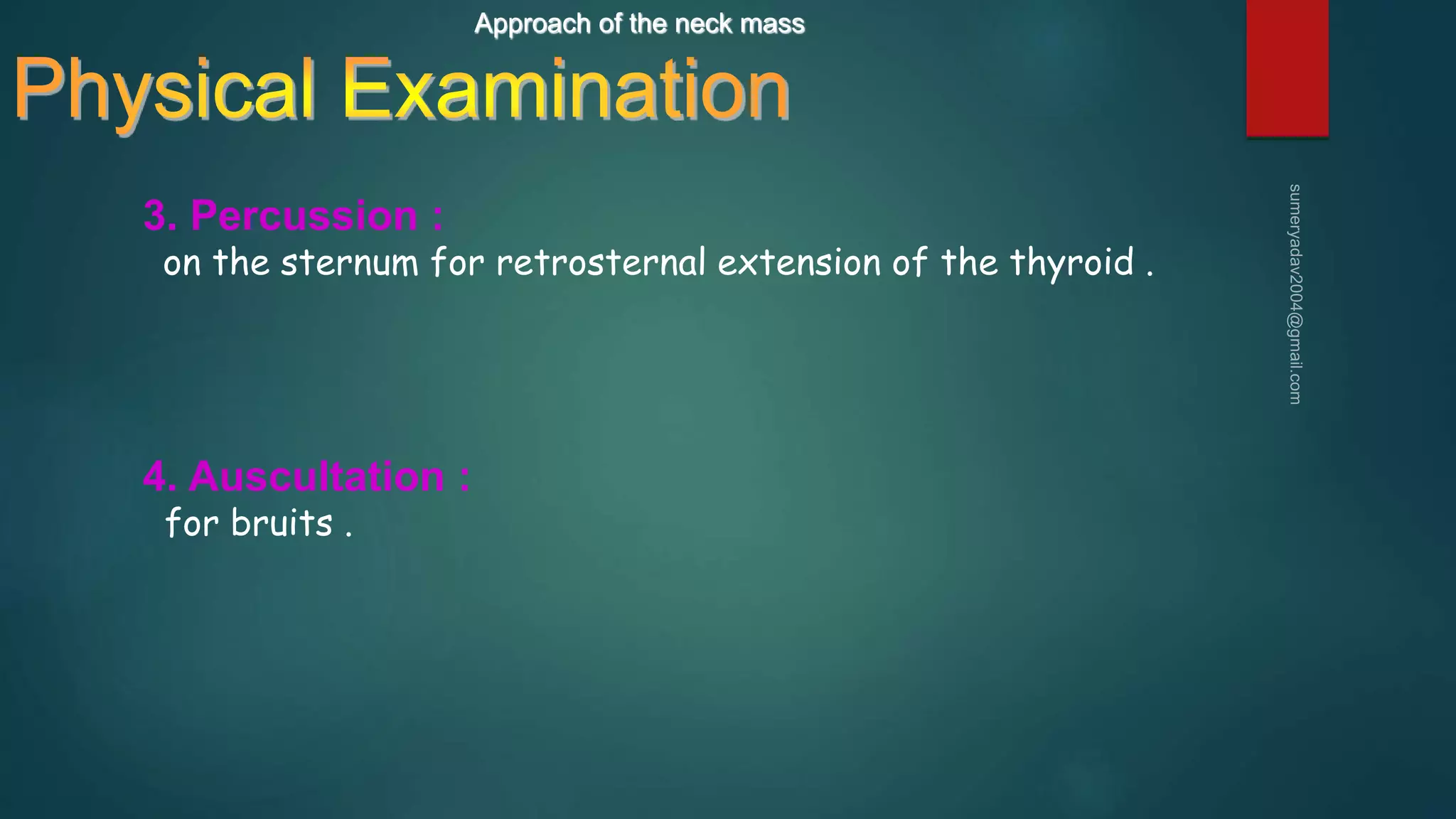 Neck mass differential diagnosis | PPTX