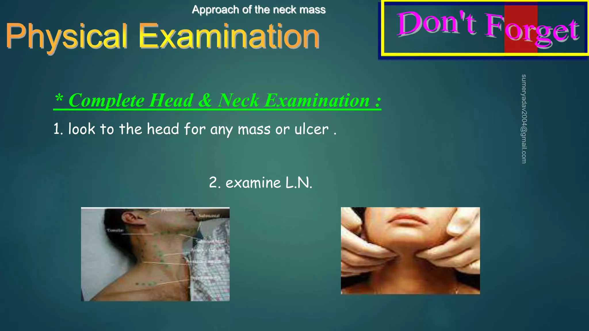Neck mass differential diagnosis | PPTX