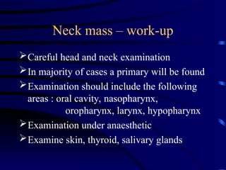 Neck mass patient approach and manegment.ppt
