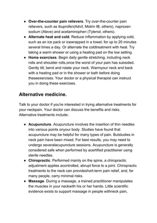 Neck pain | PDF